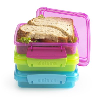 Klip It Containers 3 Sandwich Boxes | Lakeland