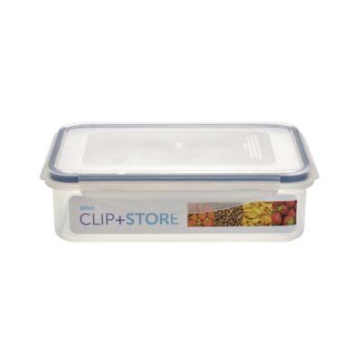 Lakeland Clip and Store 800ml Rectangular Container | Lakeland