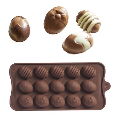Patterned Silicone Mini Easter Egg Halves Mould | Lakeland