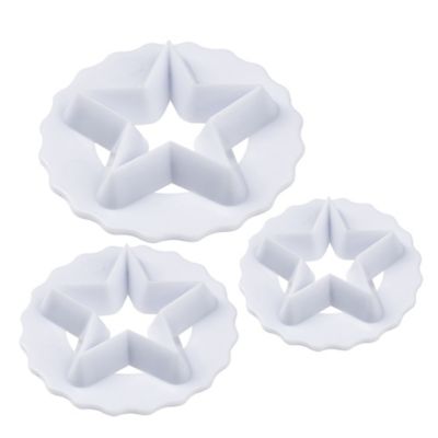 Star Shaped Icing & Fondant Cutters x 3 (Sizes Vary) | Lakeland