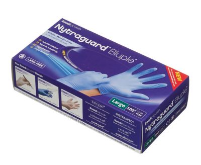 Disposable Latex Free Nitrile Gloves, Large x100 | Lakeland