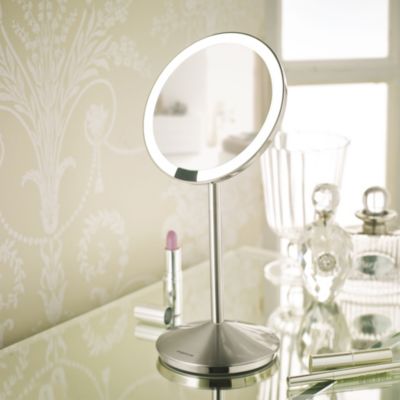 simplehuman Mini Sensor Magnifying Mirror, 10x Magnification | Lakeland
