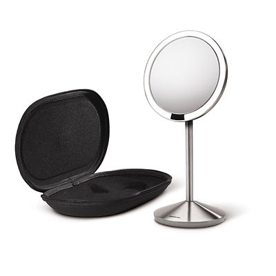 simplehuman Mini Sensor Magnifying Mirror, 10x Magnification | Lakeland