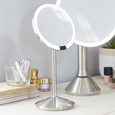 simplehuman Mini Sensor Magnifying Mirror, 10x Magnification | Lakeland