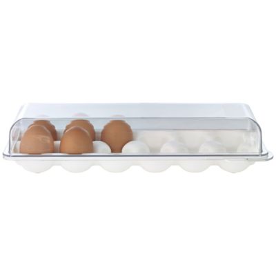 12 Egg Holder with Soft-Grip Lined Base & Clear Lid | Lakeland