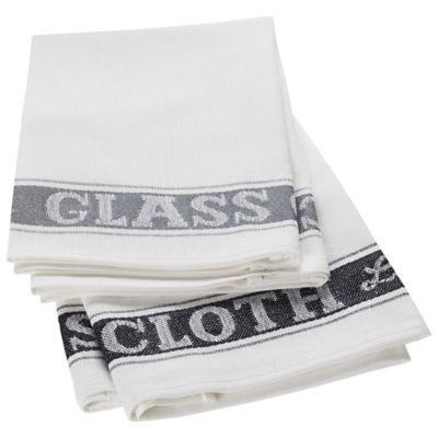 2 Glass Cloths Grey/Grey | Lakeland