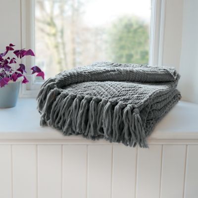 Grey Soft-Touch Throw | Lakeland