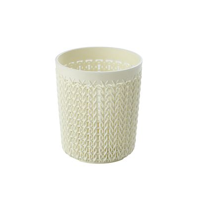 Curver Knit Effect Storage Pot, Cream | Lakeland