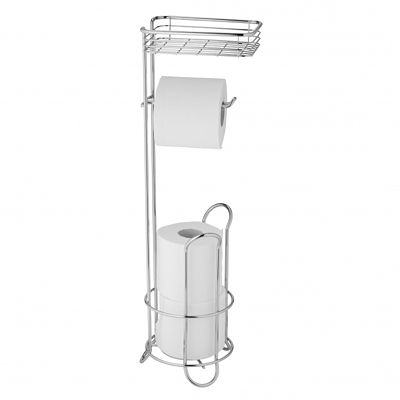 Chrome Toilet Roll Dispenser, Storage & Shelf | Lakeland