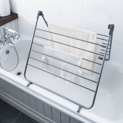 Over-Bath Indoor Clothes Airer Deluxe, Grey 7.5m | Lakeland