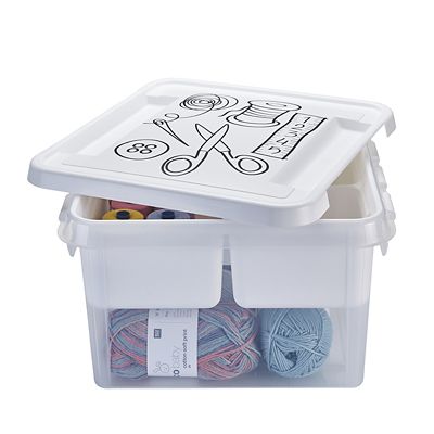 SmartStore Deco Plastic Sewing Box with Insert 8L | Lakeland