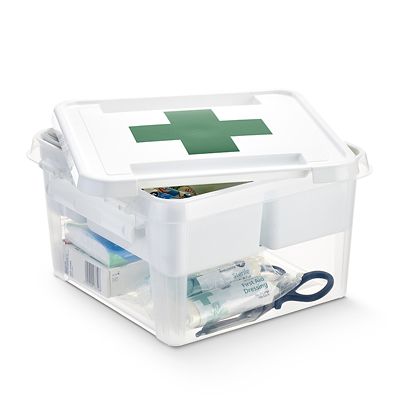 SmartStore Deco Plastic First Aid Box with Insert 8L | Lakeland