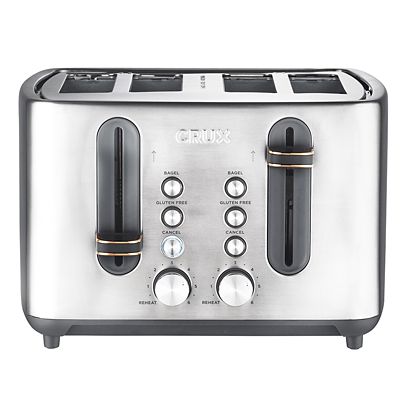 CRUX 4-Slice Toaster, Stainless Steel CRUX007 | Lakeland