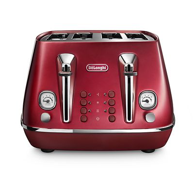 De’Longhi Distinta Flair 4-Slice Toaster Glamour Red CTI4003.R | Lakeland
