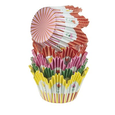 60 Floral Tulip Cupcake Cases | Lakeland