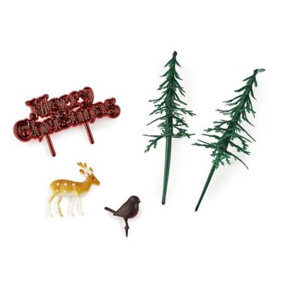 5pc Festive Forest Cake Topper Set | Lakeland