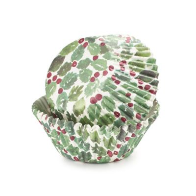 40 Holly Greaseproof Paper Cupcake Cases | Lakeland