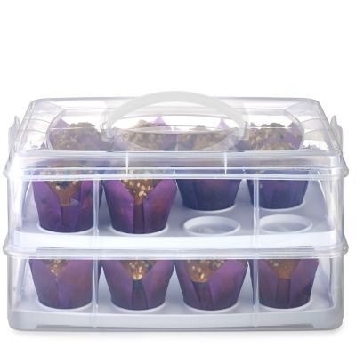 Oblong Tiered Cake Caddy & Cupcake Carrier | Lakeland