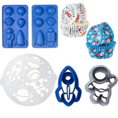 Mould, Cutters, Cases & Stencil Space Baking Kit | Lakeland