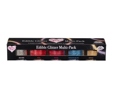 Set of 5 Rainbow Dust Edible Glitter Multipack | Lakeland