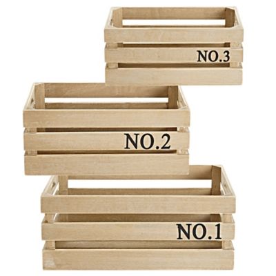 Set of 3 Rustic Crates | Lakeland