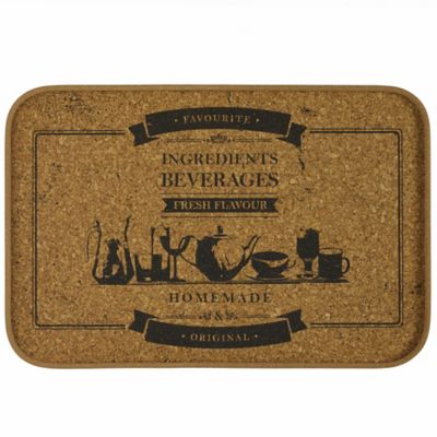 Large Rectangular Retro-Styled Cork Tray (45 x 30cm) | Lakeland