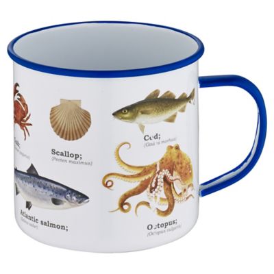 Sea Life Enamel Mug | Lakeland