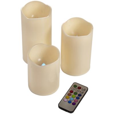 Remote Control LED Colour-Changing Candles x3 | Lakeland