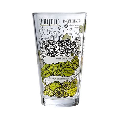 'Muddle through it' Mojito Recipe Glass 450ml | Lakeland