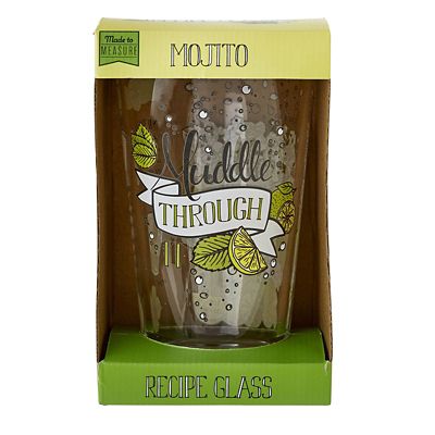 'Muddle through it' Mojito Recipe Glass 450ml | Lakeland