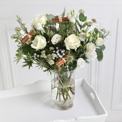 Frosted Moonlight Bouquet & Vase with Free Express Delivery | Lakeland
