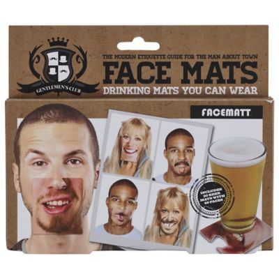 20 Double Sided Funny Face Mat Beer Coasters | Lakeland