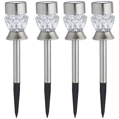 Smart Solar Crystal Glass Solar Lights x4 | Lakeland