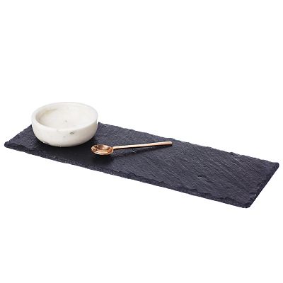 Just Slate Marble & Slate Serving Set | Lakeland