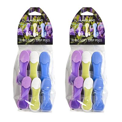 Large soft grip pegs x 2 | Lakeland