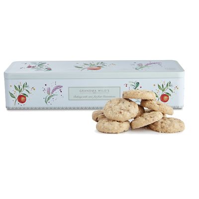 Grandma Wild’s Botanical Biscuit Tin & Mini Biscuits, 225g | Lakeland