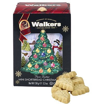 Walkers Mini Christmas Tree Shortbread Biscuits 150g | Lakeland