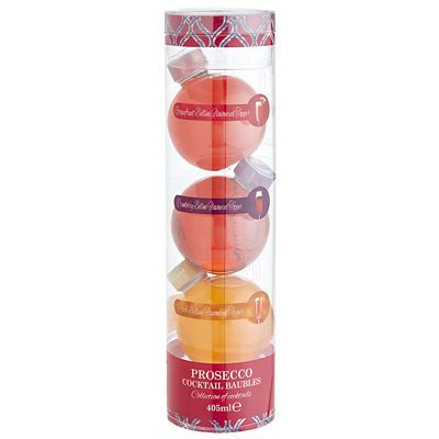 Prosecco Bellini Cocktail Baubles Gift Set | Lakeland