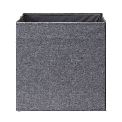 Square Foldable Storage Tote Grey | Lakeland