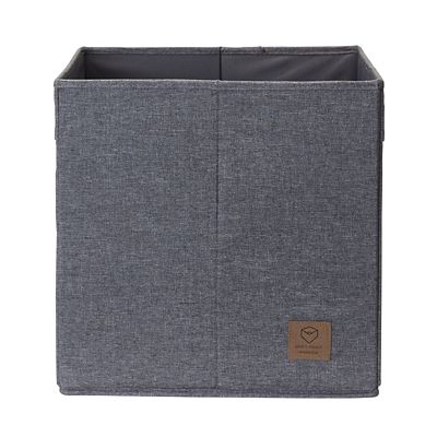 Square Foldable Storage Tote Grey | Lakeland