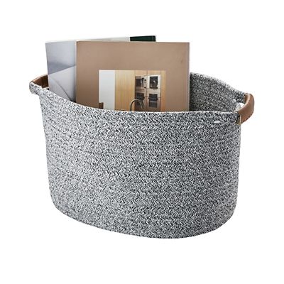 Lakeland Oval Rope Tote Black & White | Lakeland