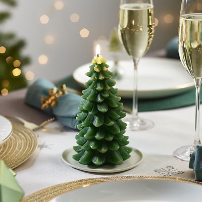 Large Christmas Tree Candle 17cm | Lakeland