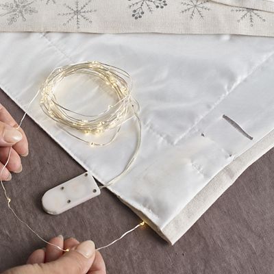 LED Light-Up Christmas Table Runner with Snowflake Motif | Lakeland