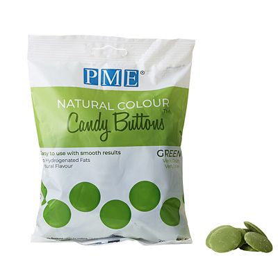 PME Natural Colour Candy Buttons, Green 200g | Lakeland