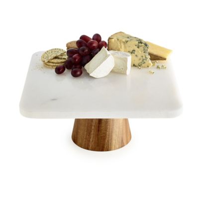 Marble and Acacia Display Stand | Serving Stand | Lakeland