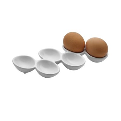 Lakeland White Ceramic Egg Storage Tray | Lakeland