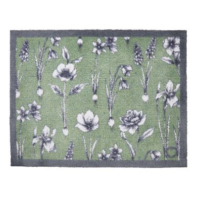 Hug Rug Green Floral Indoor Door Mat 85 x 65cm | Lakeland