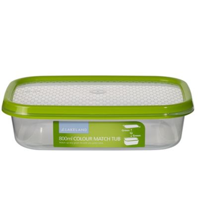 Colour Match Food Storage Container 800ml, Green | Lakeland