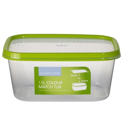 Colour Match Food Storage Container 1.5L, Green | Lakeland