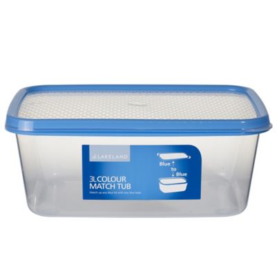 Colour Match Food Storage Container 3L, Blue | Lakeland